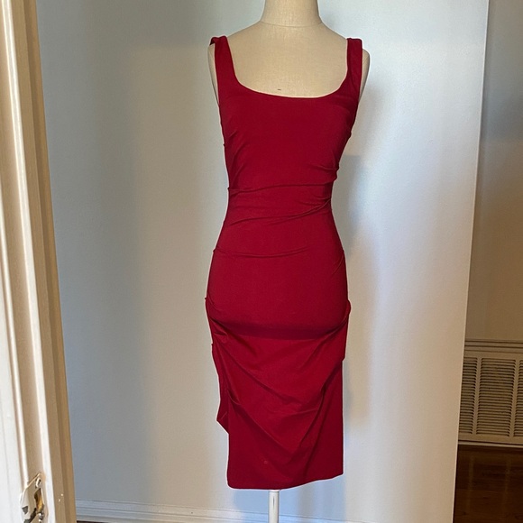 le chateau | Dresses | Le Chateau Chic Red Midi Dress | Poshmark